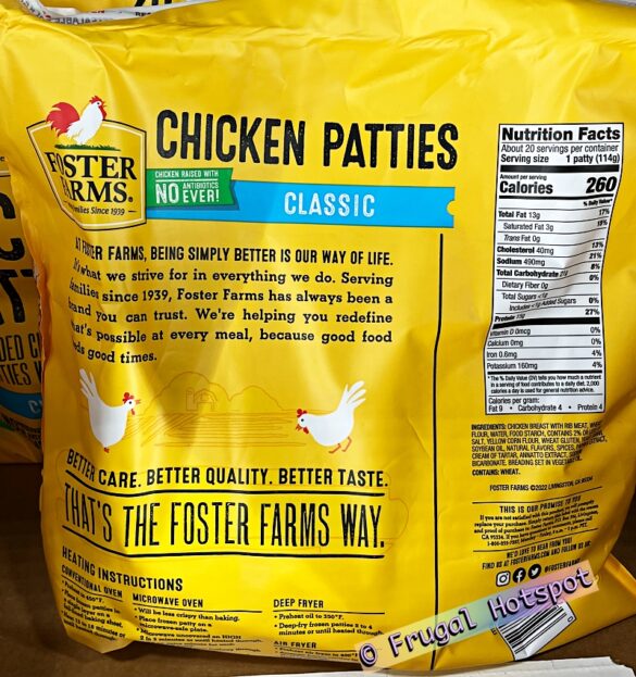 Costco Sale: Foster Farms Breaded Chicken Breast Patties