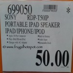 Costco Clearance: Sony RDP-T50iP Portable Speaker Dock for iPod $50.00