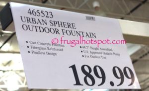 Costco: Urban Sphere Outdoor Fountain | Frugal Hotspot