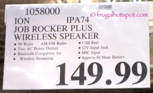 Costco Sale: Ion Job Rocker Plus Sound System $119.99