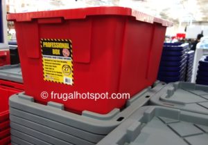 Costco: 27-Gallon Storage Bin Red w/Grey Lid