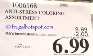 Costco Sale: Anti-Stress Coloring Book $4.99