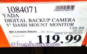 Costco Sale: Yada Flex Mount Backup Digital Camera $119.99