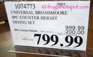 Costco Sale: Universal Broadmoore Counter Height Dining Set