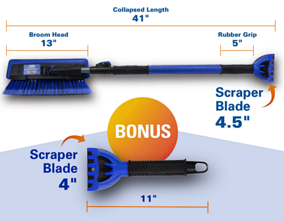 Maxx-Force Glacier 58" Snow Brush + Ice Scraper - Costco Sale!