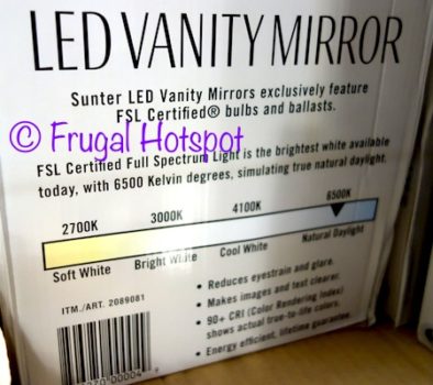 Costco Sale: Sunter LED Vanity Mirror | Frugal Hotspot