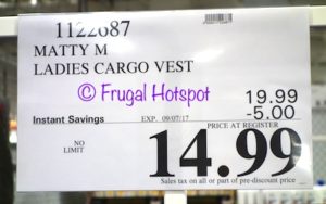 Costco Sale: Matty M Ladies Cargo Vest $14.99