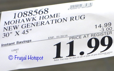 Costco Sale: Mohawk Home New Generation Rug 30" x 45" $11.99 | Frugal ...