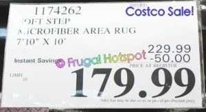 Soft Step Microfiber Shag Rug 7'10" x 10' - Costco Sale! | Frugal Hotspot