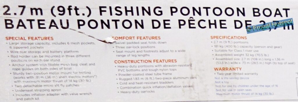 Classic Accessories 9' Fishing Pontoon Boat at Costco!