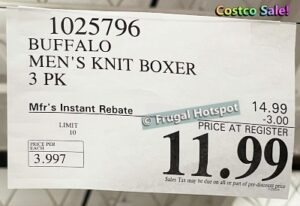 Buffalo Men's Knit Boxers - Costco Sale! | Frugal Hotspot