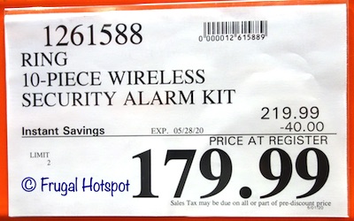 Costco Sale - Ring Alarm Wireless Home Security Kit $179.99 | Frugal ...