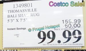 Thomasville Bali Shag Rug 5'3" x 7'5"- Costco Sale! | Frugal Hotspot