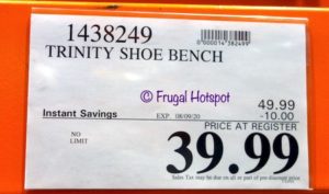 Trinity Shoe Bench - Costco Sale! | Frugal Hotspot