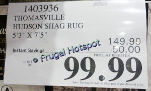 Thomasville Hudson Shag Rug 5'3" x 7'5" - Costco Sale! | Frugal Hotspot