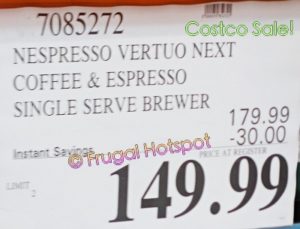 Nespresso Vertuo Next - Costco Sale! | Frugal Hotspot