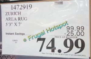 Zurich Shag Rug by Gertmenian - Costco Sale! | Frugal Hotspot