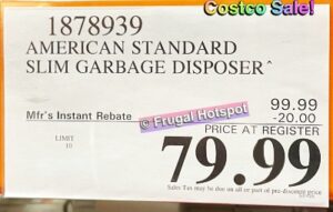 American Standard Garbage Disposal - Costco Sale!