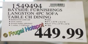 Langston 4-Piece Sofa Table and Stool Set - Costco Sale! | Frugal Hotspot