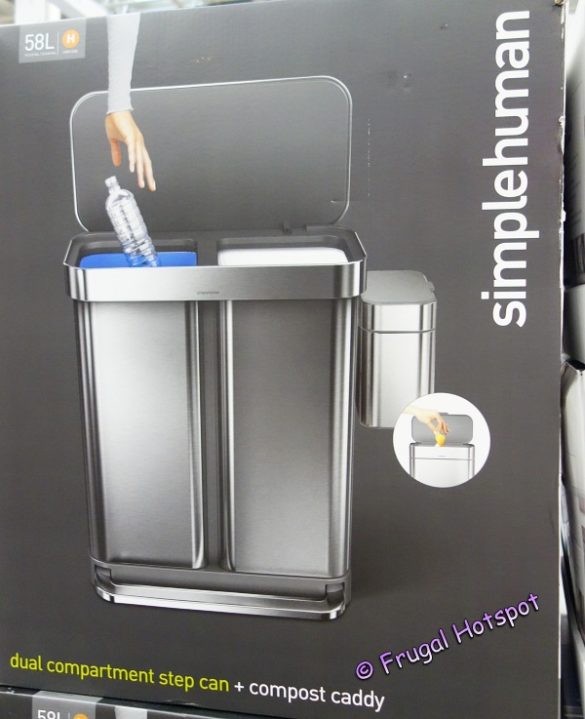 Simplehuman 58L Dual Compartment Step Can - Costco Sale!
