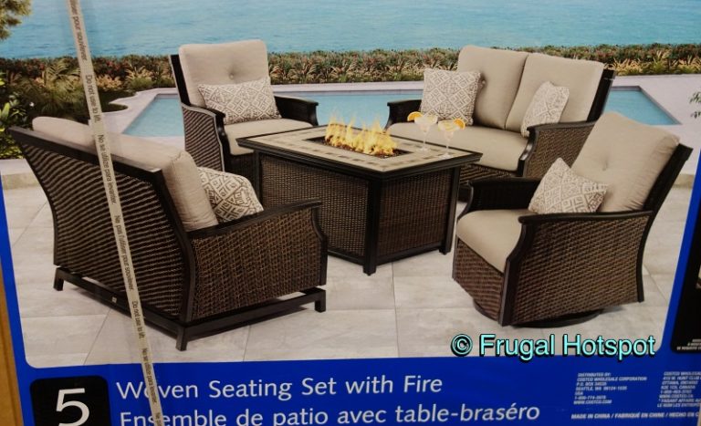Agio Conway Woven Seating Set w/ Fire Table at Costco!