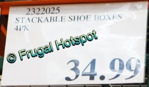 Clear Stackable Shoe Boxes - Costco Sale! | Frugal Hotspot