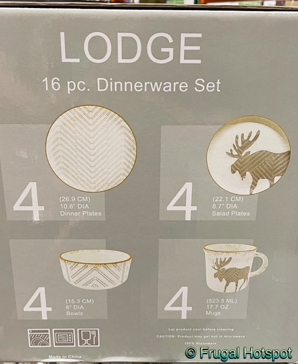 Baum Lodge Moose 16-Pc Dinnerware Set at Costco! | Frugal Hotspot