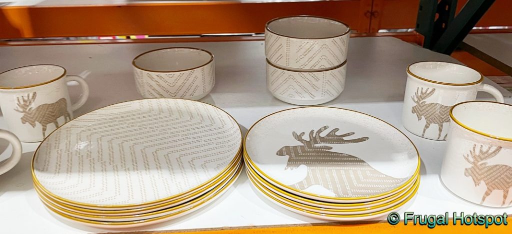 Baum Lodge Moose 16-Pc Dinnerware Set at Costco! | Frugal Hotspot