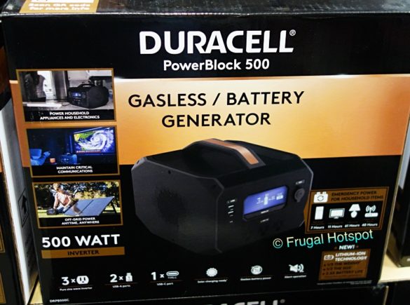Duracell PowerBlock 500 Gasless Generator - Costco Sale!