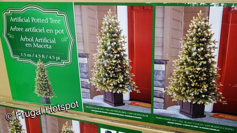 4.5 Ft. Pre-Lit Artificial Potted Tree - Costco Sale! | Frugal Hotspot