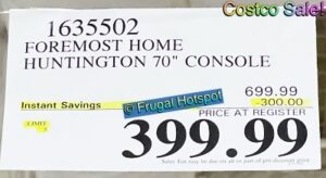 Foremost Home Huntington 70" Accent Console - Costco Sale!