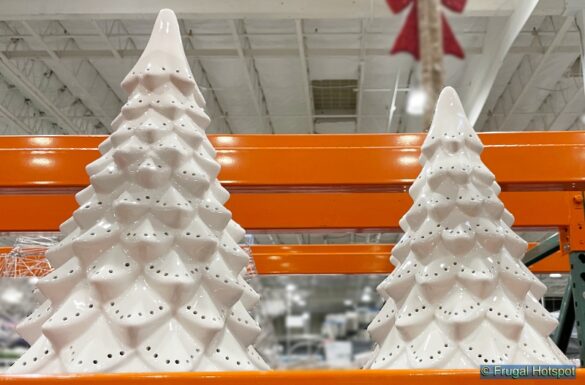 White Ceramic Christmas Trees at Costco! | Frugal Hotspot