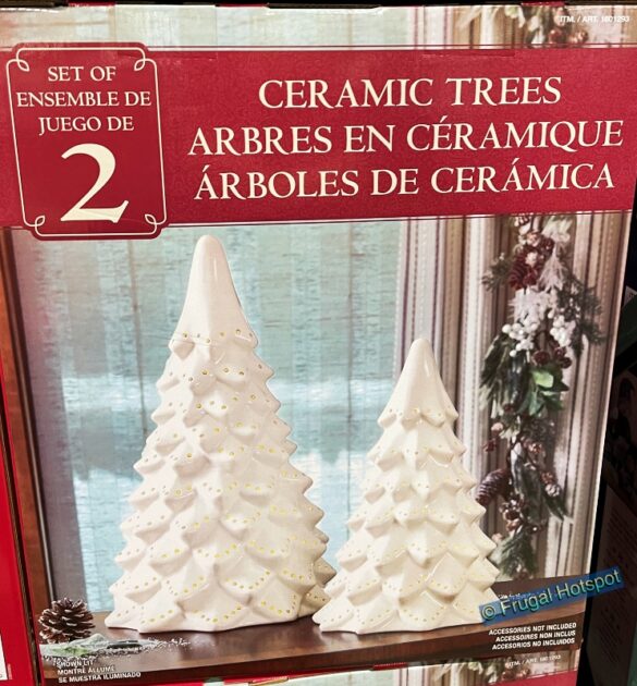 White Ceramic Christmas Trees at Costco! | Frugal Hotspot