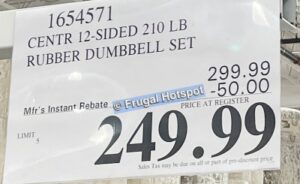 Centr 5-30 lb Dumbbell Weight Set with Rack - Costco Sale!