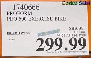 Pro-Form Pro Trainer 500 Exercise Bike - Costco Sale!