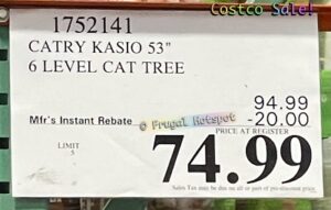 Costco Sale: Catry Kasio 55" Cat Tree | Frugal Hotspot
