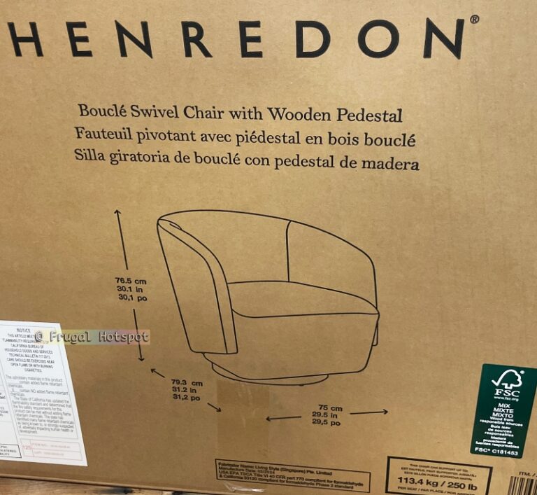 Henredon Bouclé Swivel Chair at Costco! | Frugal Hotspot