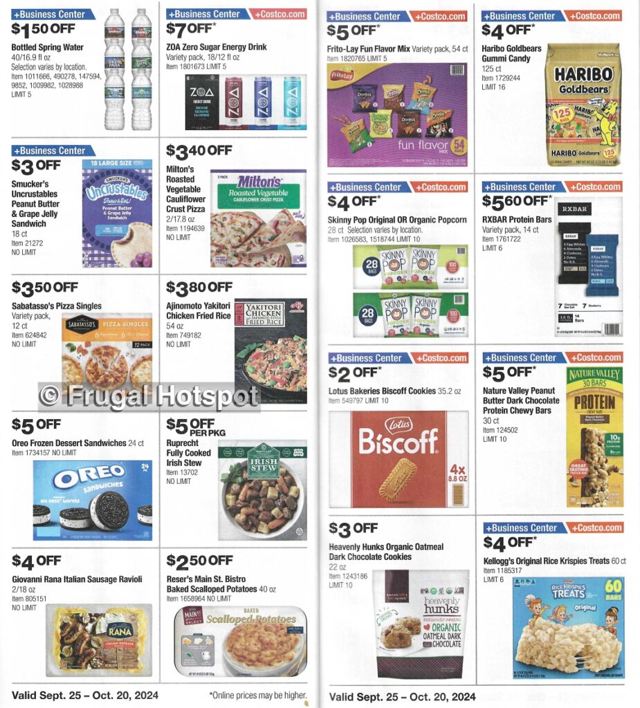Costco Coupon Book OCTOBER 2024 | Frugal Hotspot