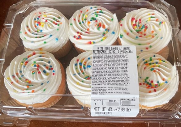Yummy White Mini Cakes w/Buttercream Icing at Costco!