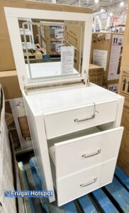 Lift-Top Makeup Vanity with Chair - Costco Sale! | Frugal Hotspot