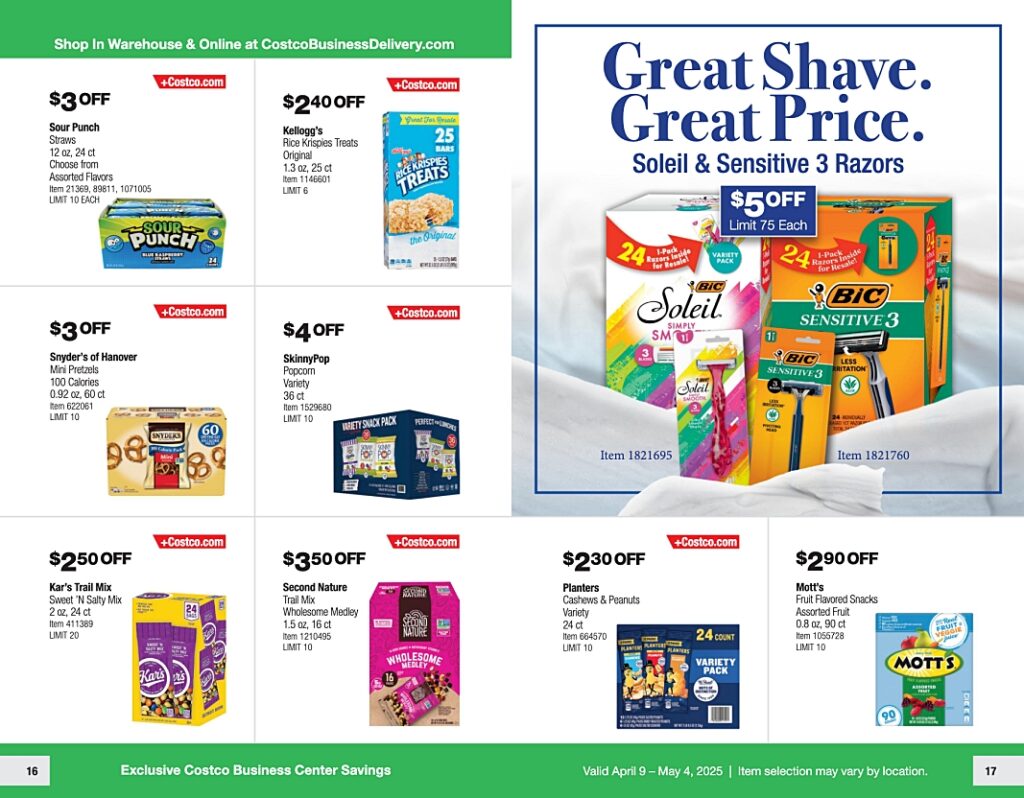 Costco Business Center Coupon Book: APRIL / MAY 2025