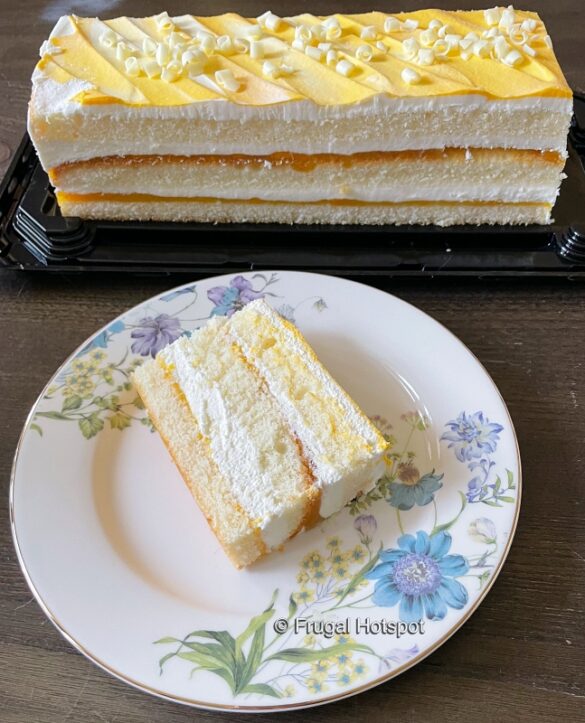 Peaches and Cream Bar Cake from the Costco Bakery!
