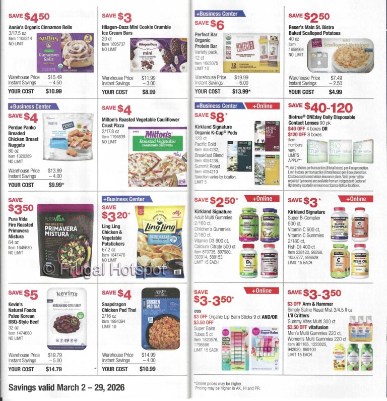 Costco Coupon Book MARCH 2026 | Frugal Hotspot