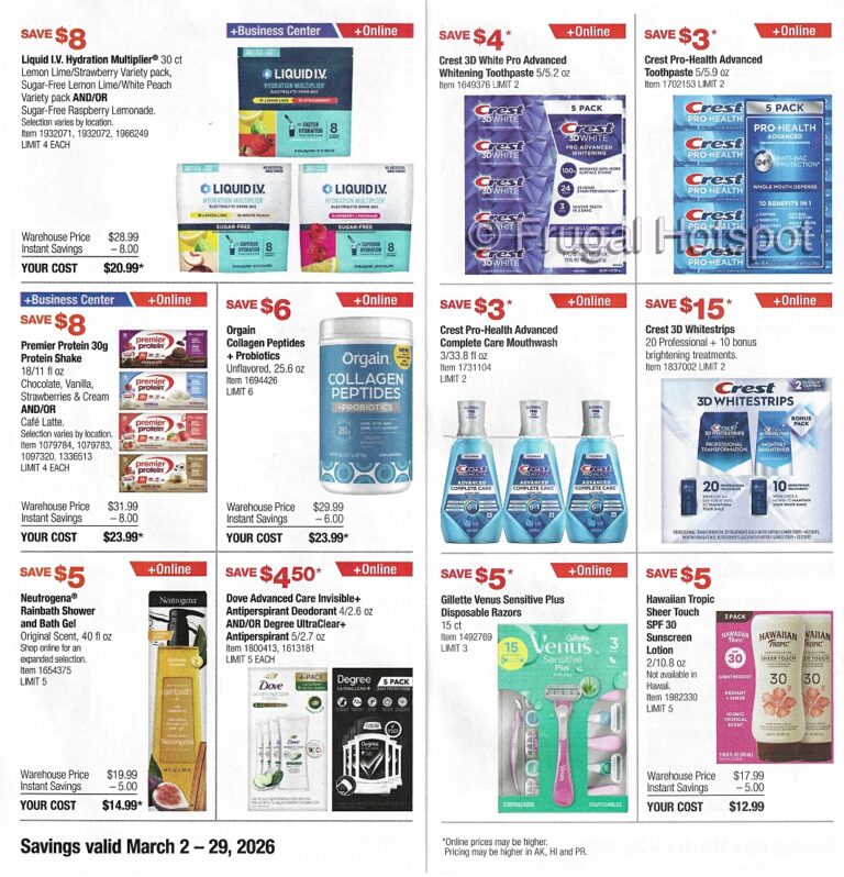 Costco Coupon Book MARCH 2026 | Frugal Hotspot